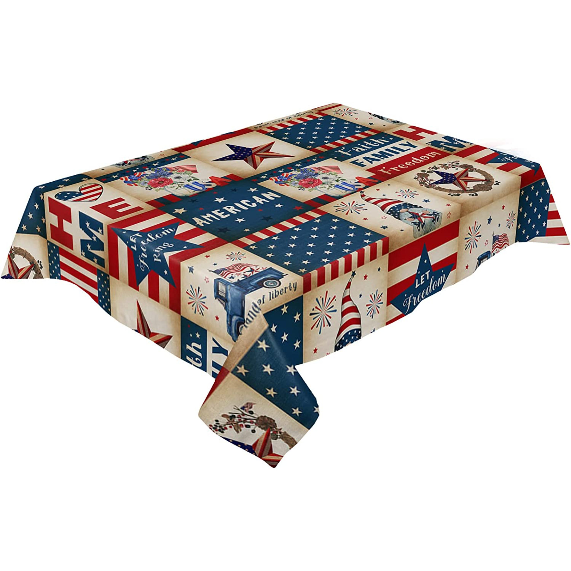The Holiday Aisle® Independence Day Rectangle Dining Table Cloths ...