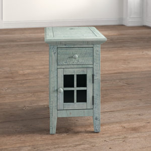 Kelly Clarkson Home Beth Solid Wood End Table with Storage and Built-In ...