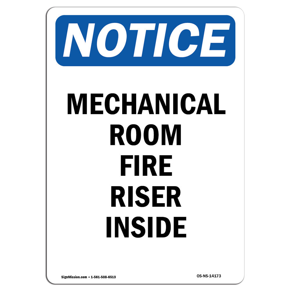 SignMission Mechanical Room Fire Riser Inside Sign - Wayfair Canada
