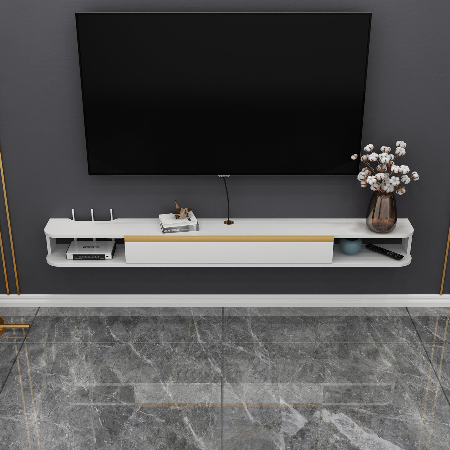 Latitude Run® Floating TV Stand for TVs up to 75" & Reviews | Wayfair