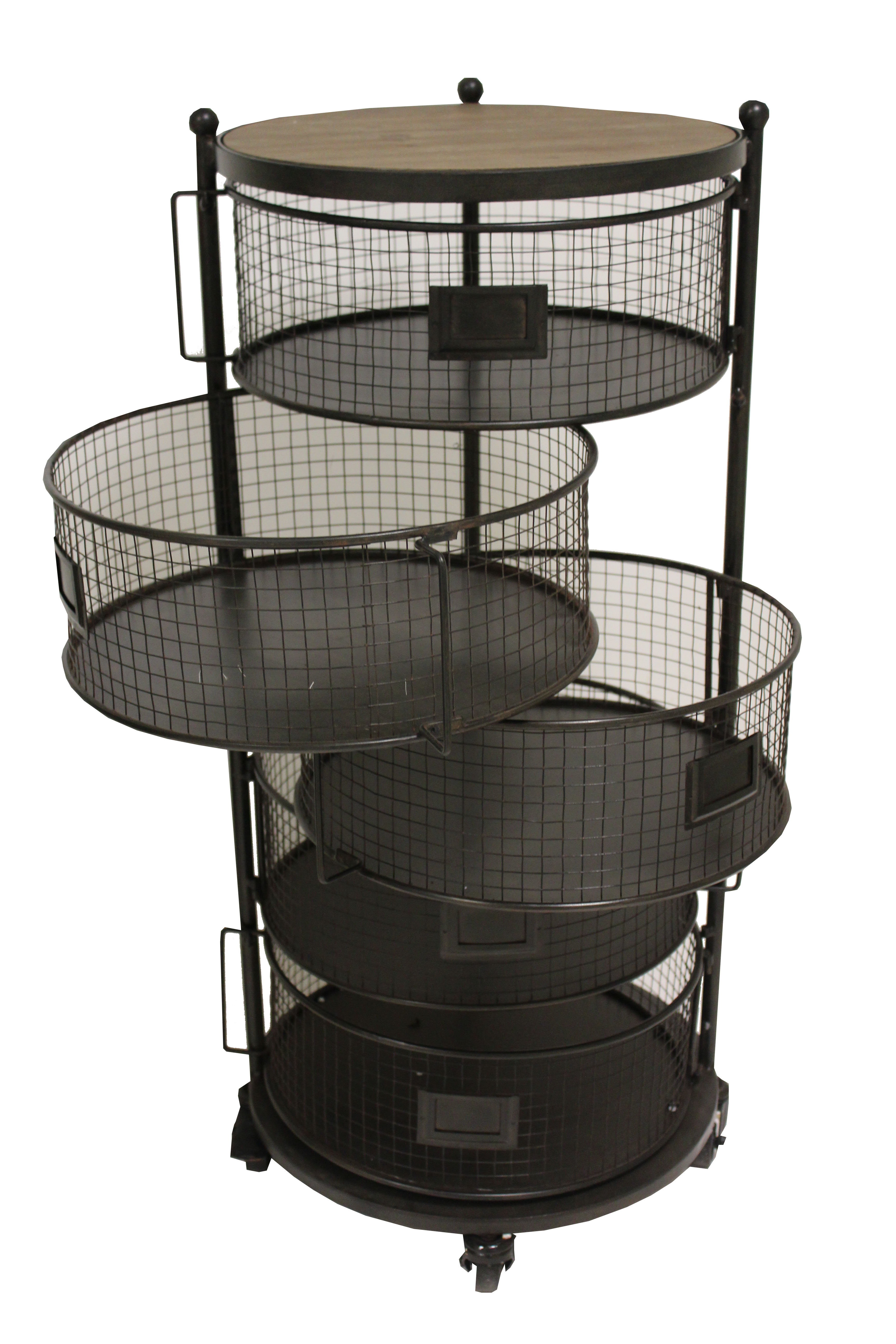 Williston Forge Brianne Metal 5 Level Basket Unit | Wayfair.co.uk