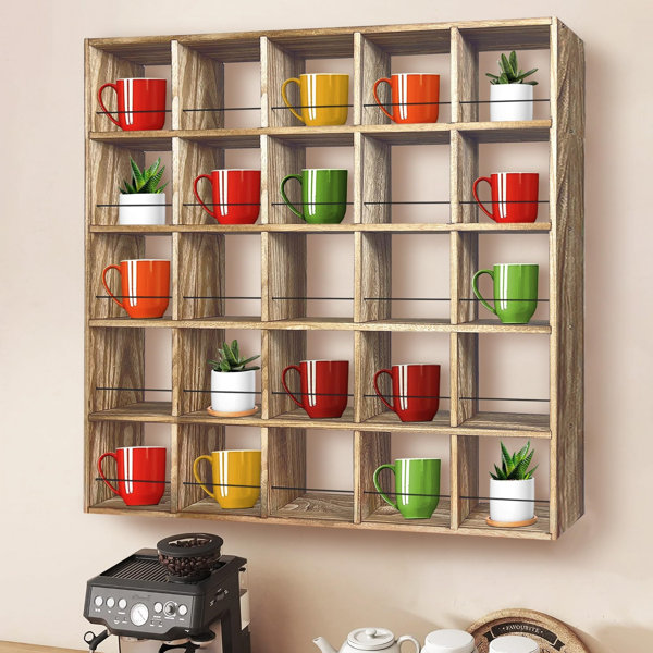 Rebrilliant Coffee Mug Holder, Mug Rack Wall Mounted, 3 Tier Coffee Mug ...