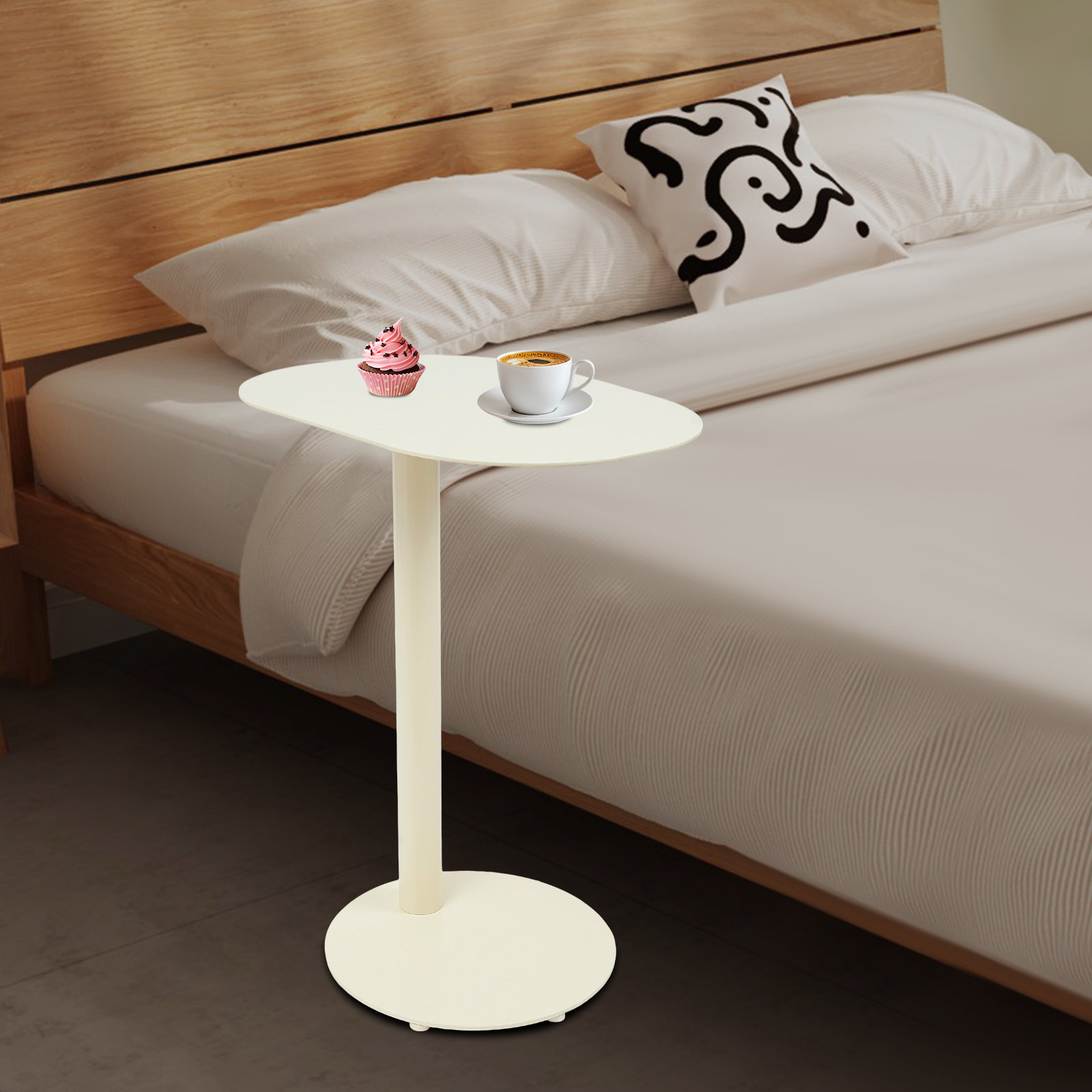 Ebern Designs C-Shaped Metal Side Table Couch End Table | Wayfair