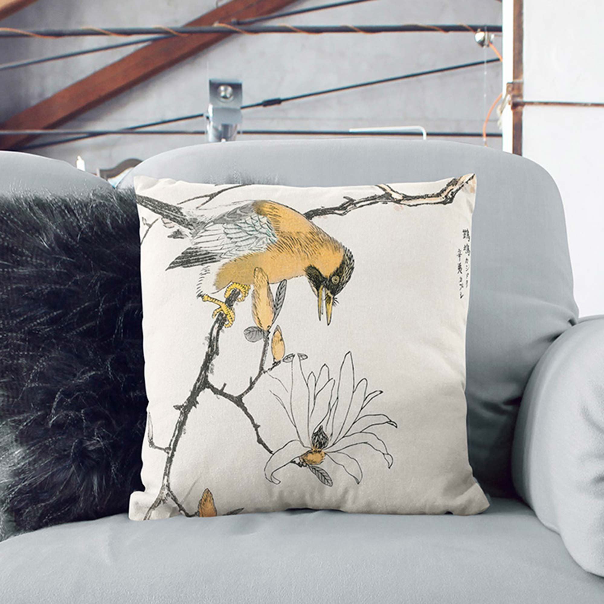 East Urban Home Tibetan Hoopoe Bird by Numata Kashu Cushion with ...