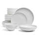 over&back Coupe 16-Piece Glossy White Hand-Finished Porcelain ...