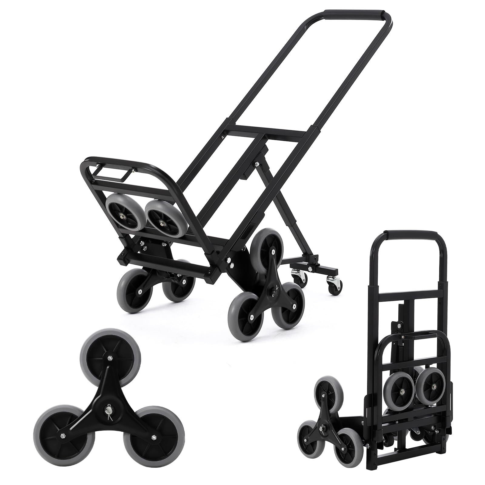 babevy Climber Hand Truck Dolly, Stair Climbing Cart Folding Grocery ...