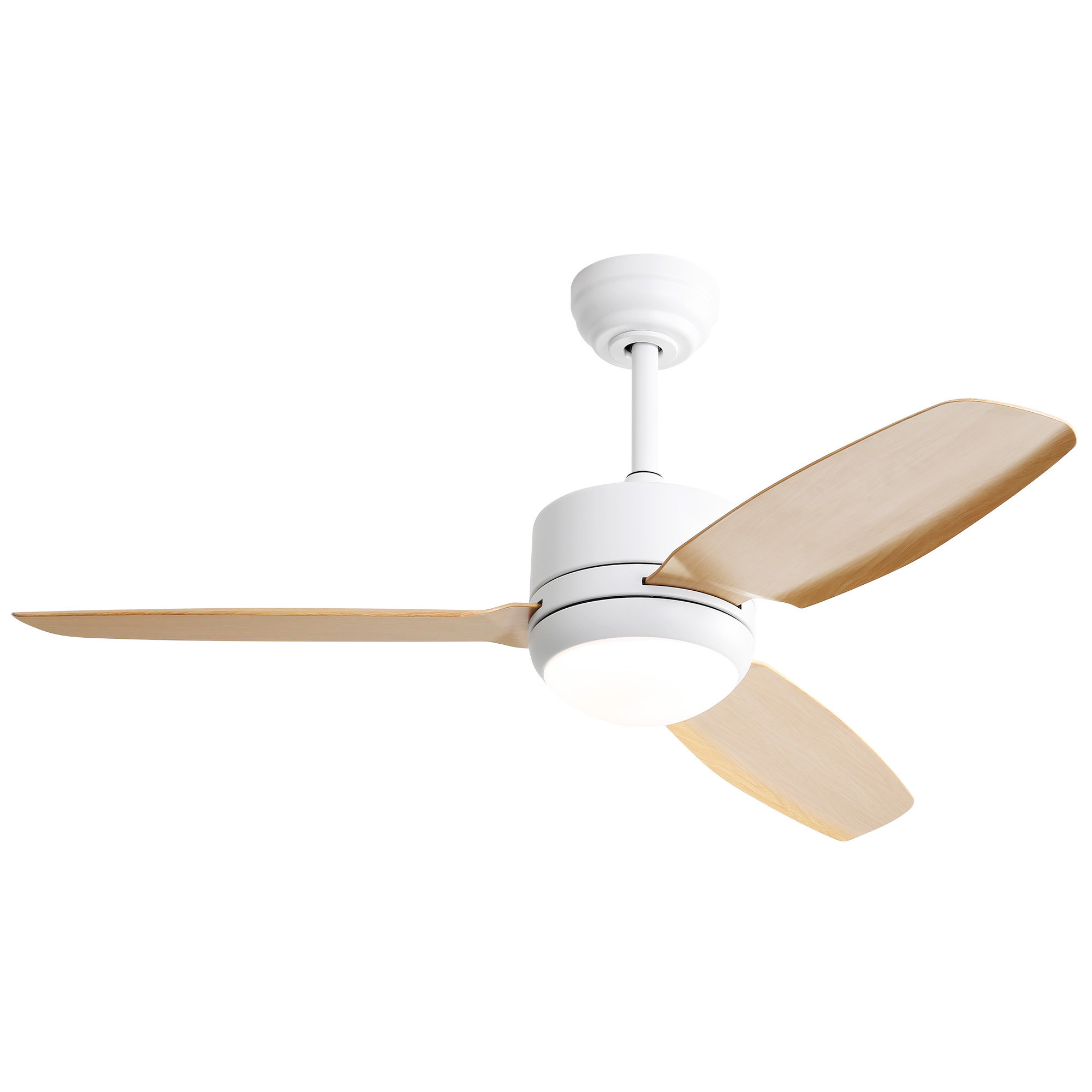 Ebern Designs 46 Inch Ceiling Fan With Lights 3 ABS Blades 6-Speed DC ...