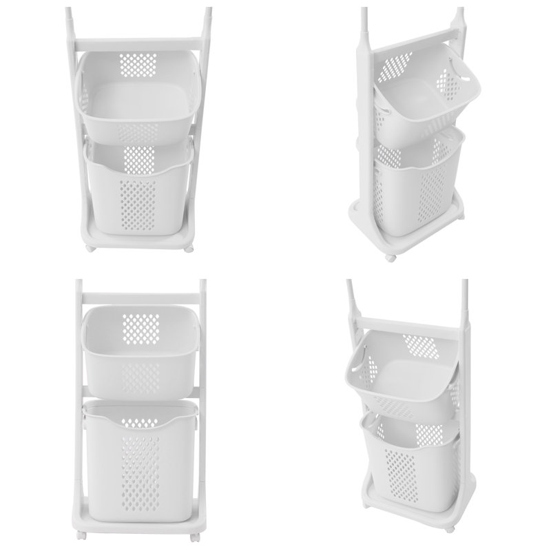 YYBSH Free-Standing Laundry Room Organizer with Basket & Reviews | Wayfair