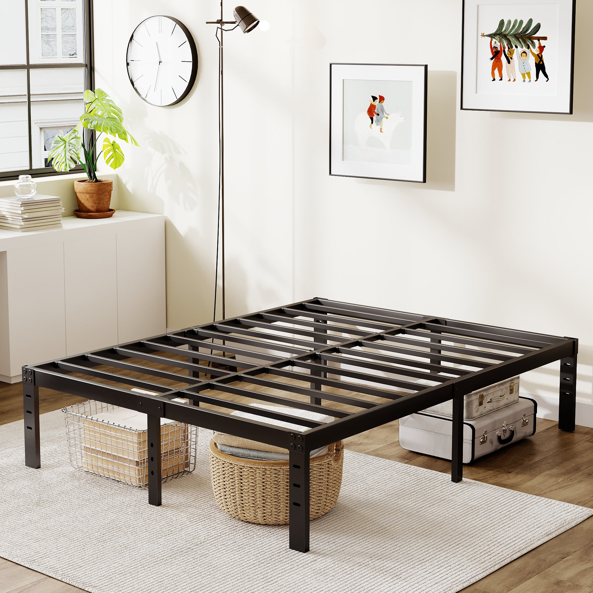 Alwyn Home Dmitri 16" Heavy Duty Steel Platform Bed Frame & Reviews ...