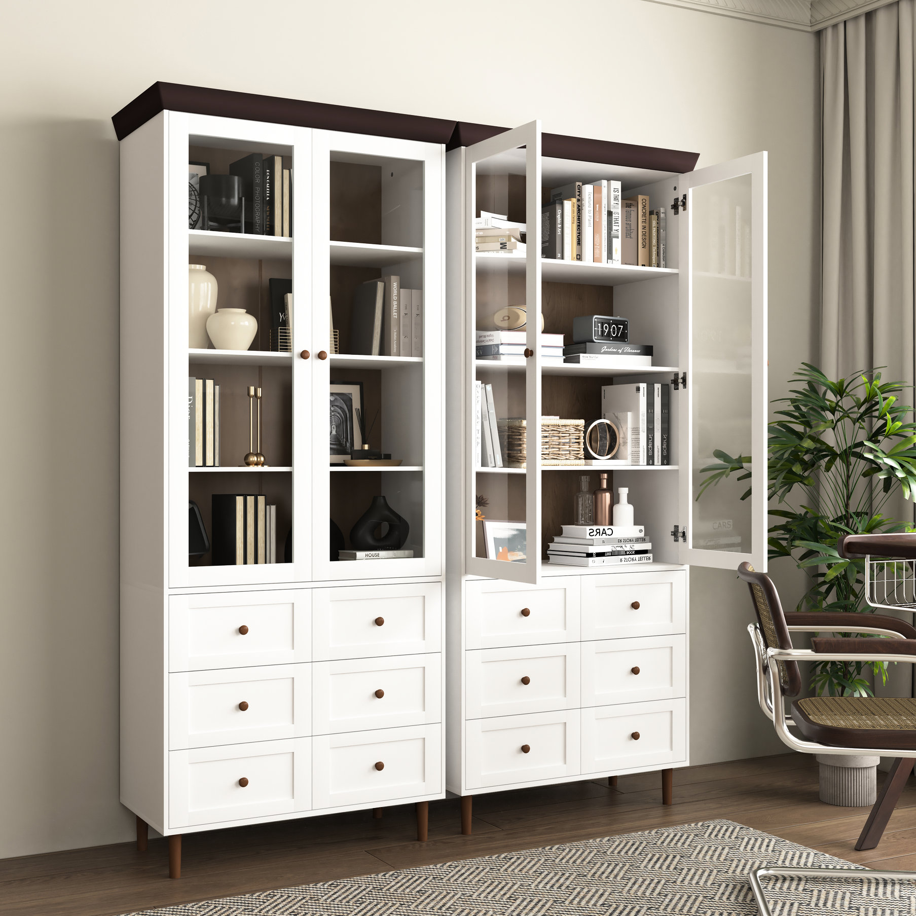 Latitude Run® Tall Kitchen Pantry With Adjustable Shelves - White ...