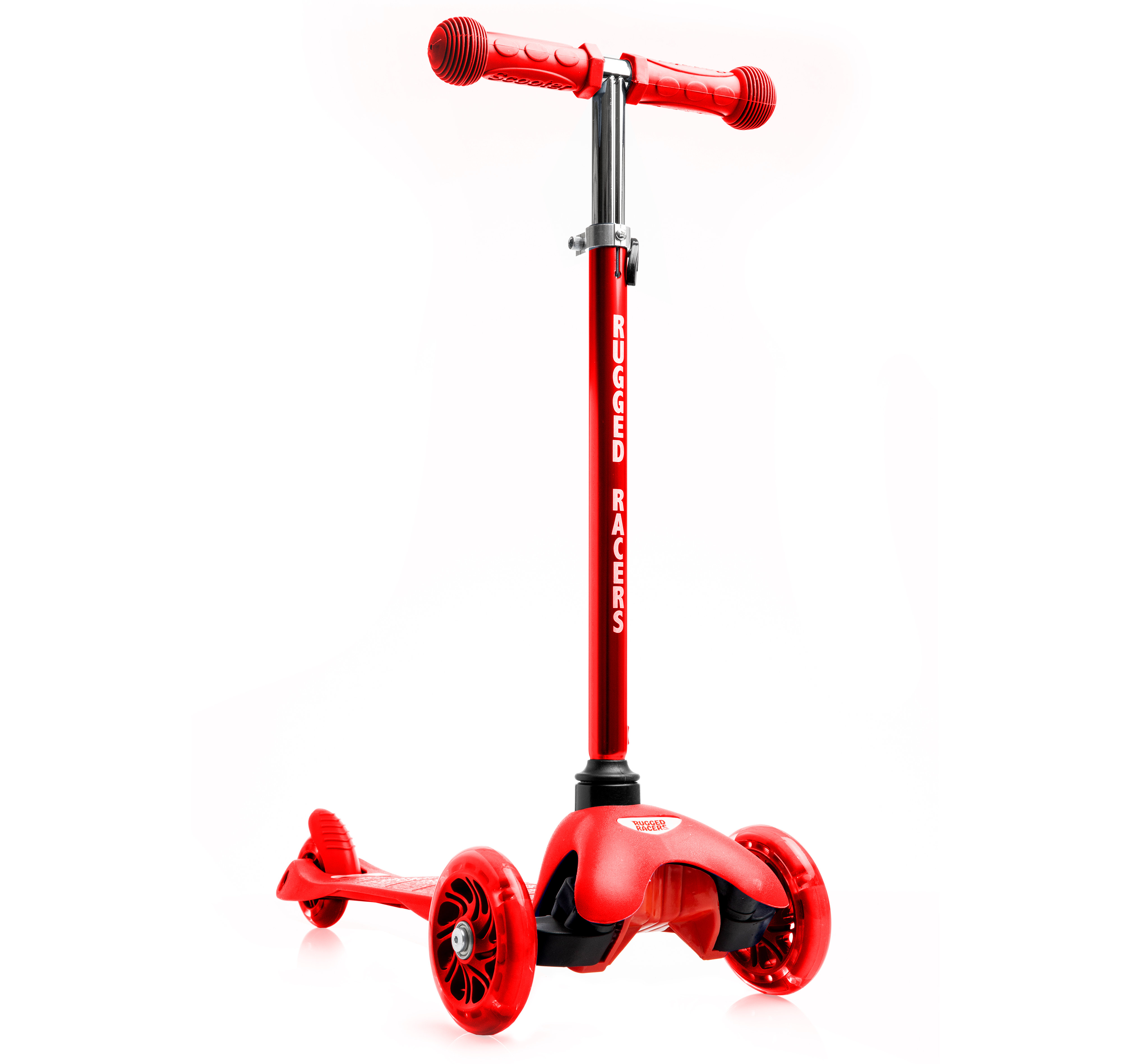 Rugged Racers Mini scooter robuste à 3 roues avec lumières DEL - rouge ...