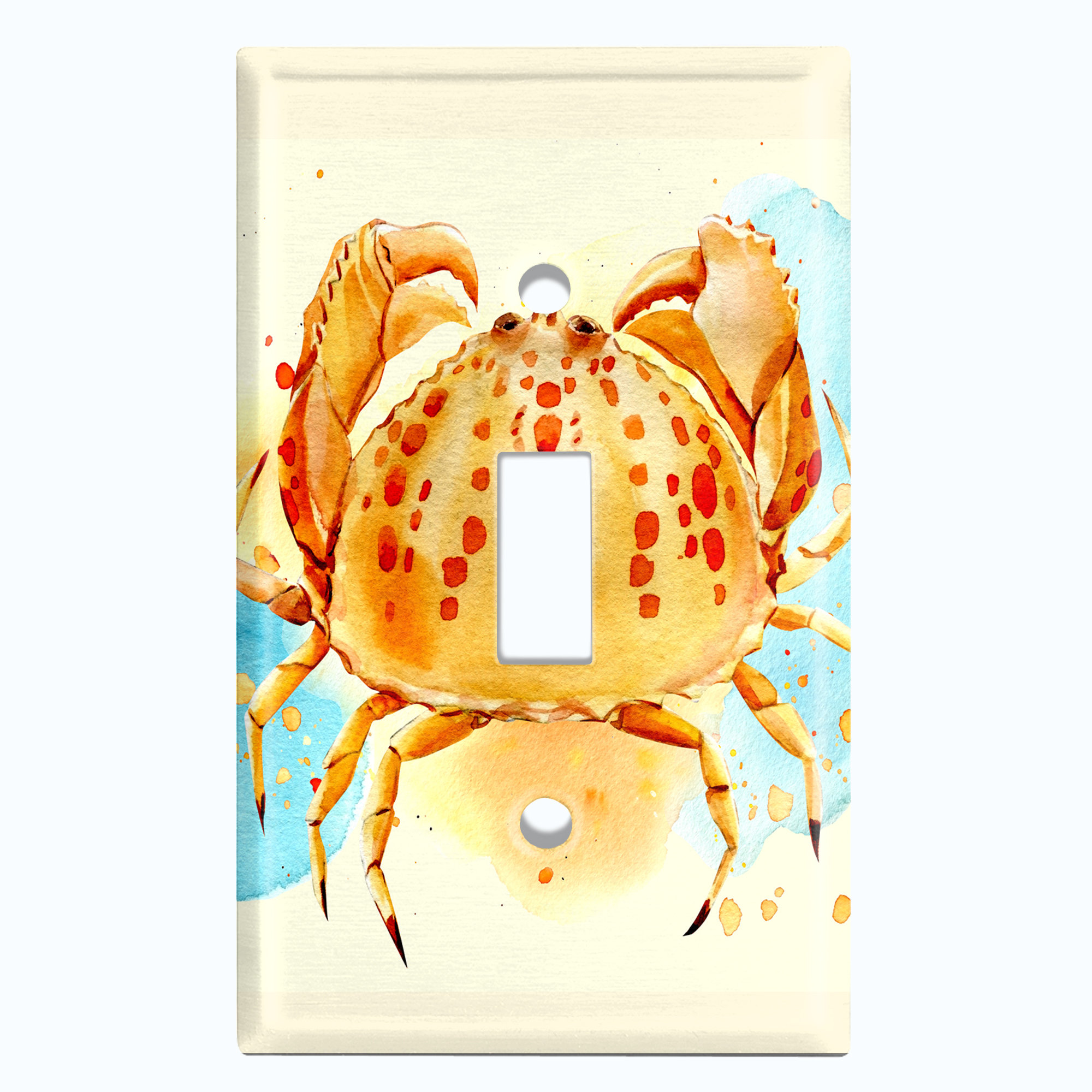 WorldAcc Sea Crab Sand Beach 1-Gang Toggle Light Switch Wall Plate ...
