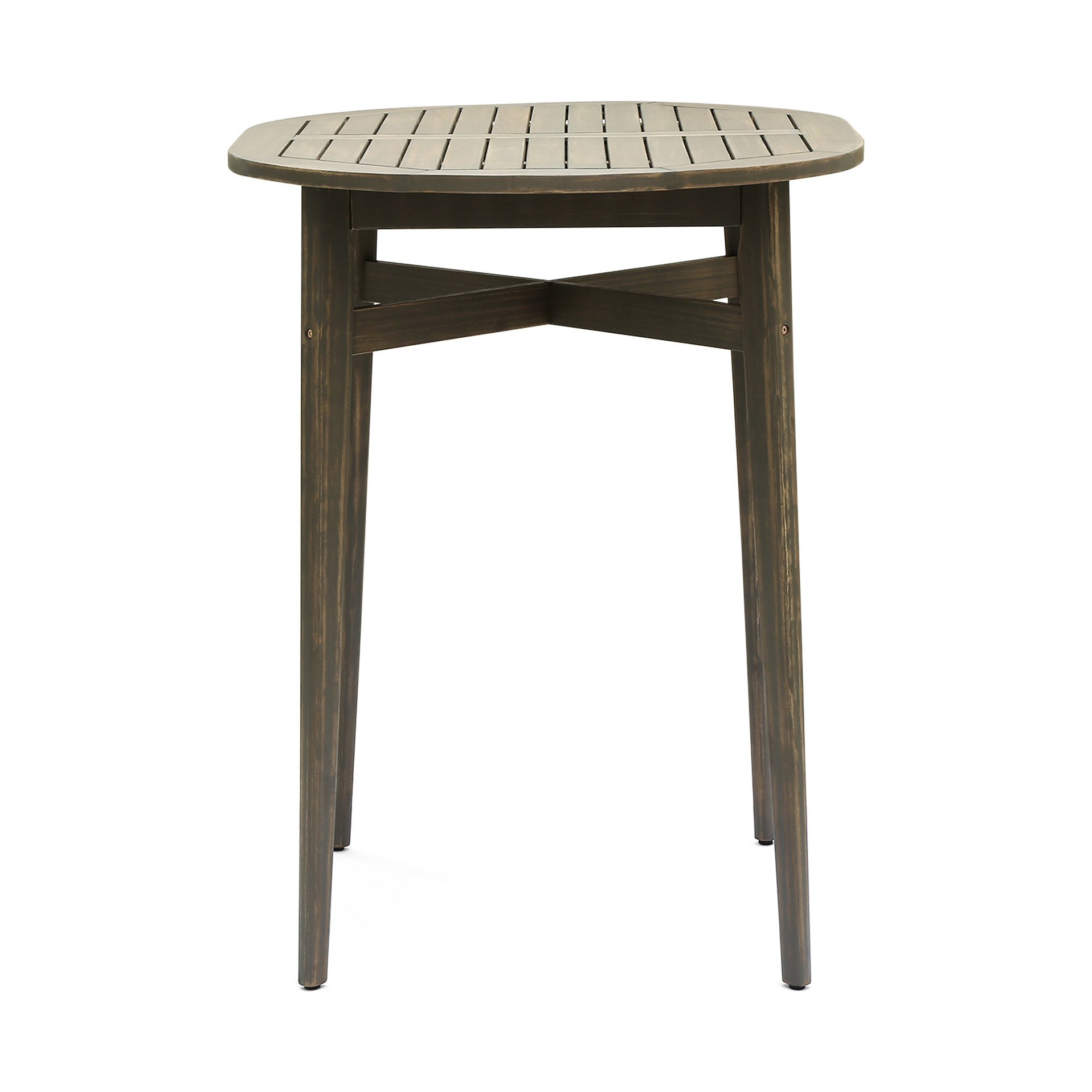 Red Barrel Studio® Wood Outdoor Bar Table With Rustic Appeal - Slatted ...