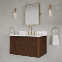 Water Creation Eureka 24 In. Single Rectangle Sink Floating Bathroom ...