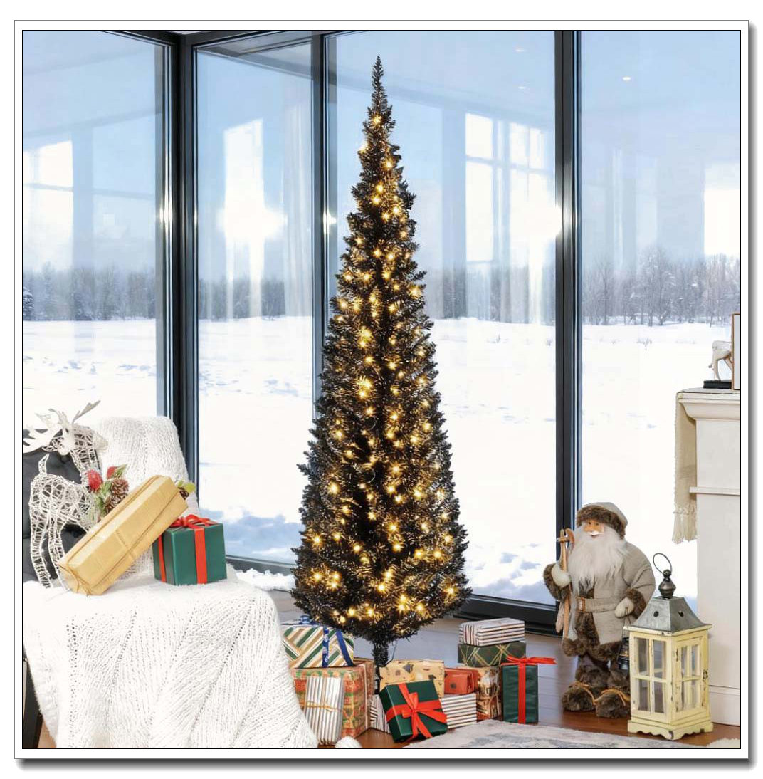 Wrought Studio 6FT Pencil Christmas Black Tree - Wayfair Canada