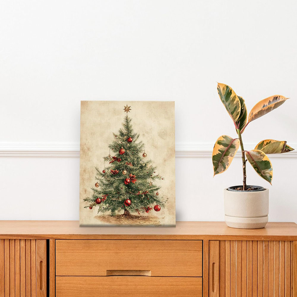 Ophelia & Co. Vintage Christmas Tree Wall Art Canvas Prints - Retro ...