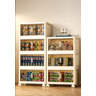 Rebrilliant 4 Tier Stackable Plastic Storage Bins, Collapsible Closet ...