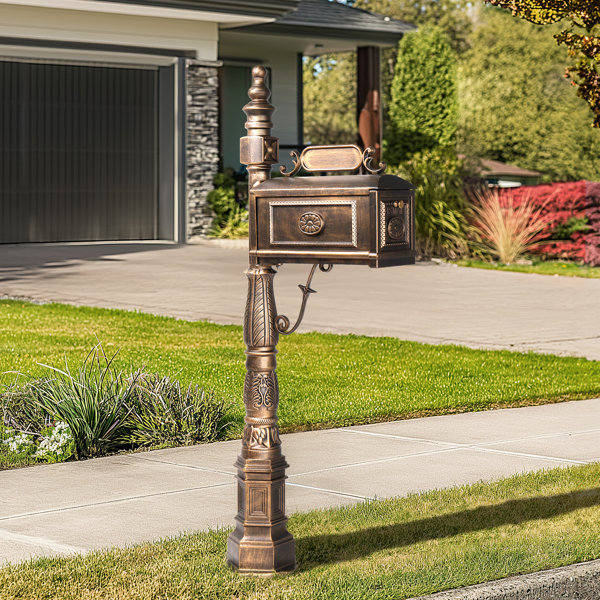 Winado Metal Post Mounted Mailbox & Reviews | Wayfair