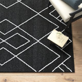 Black Geometric Area Rugs You'll Love | Wayfair