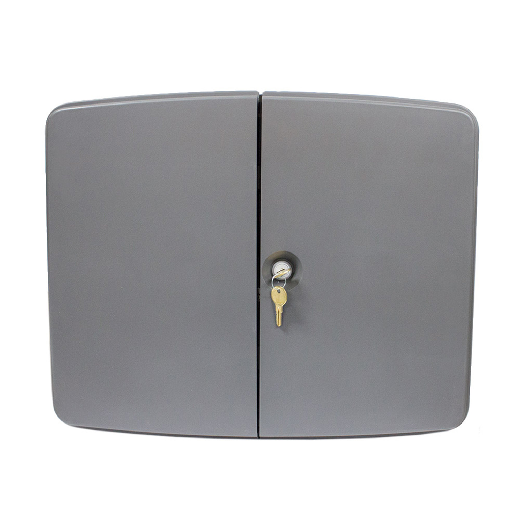 FixtureDisplays 216 Gray Key Cabinet Large Capacity Hinged Door Lock ...