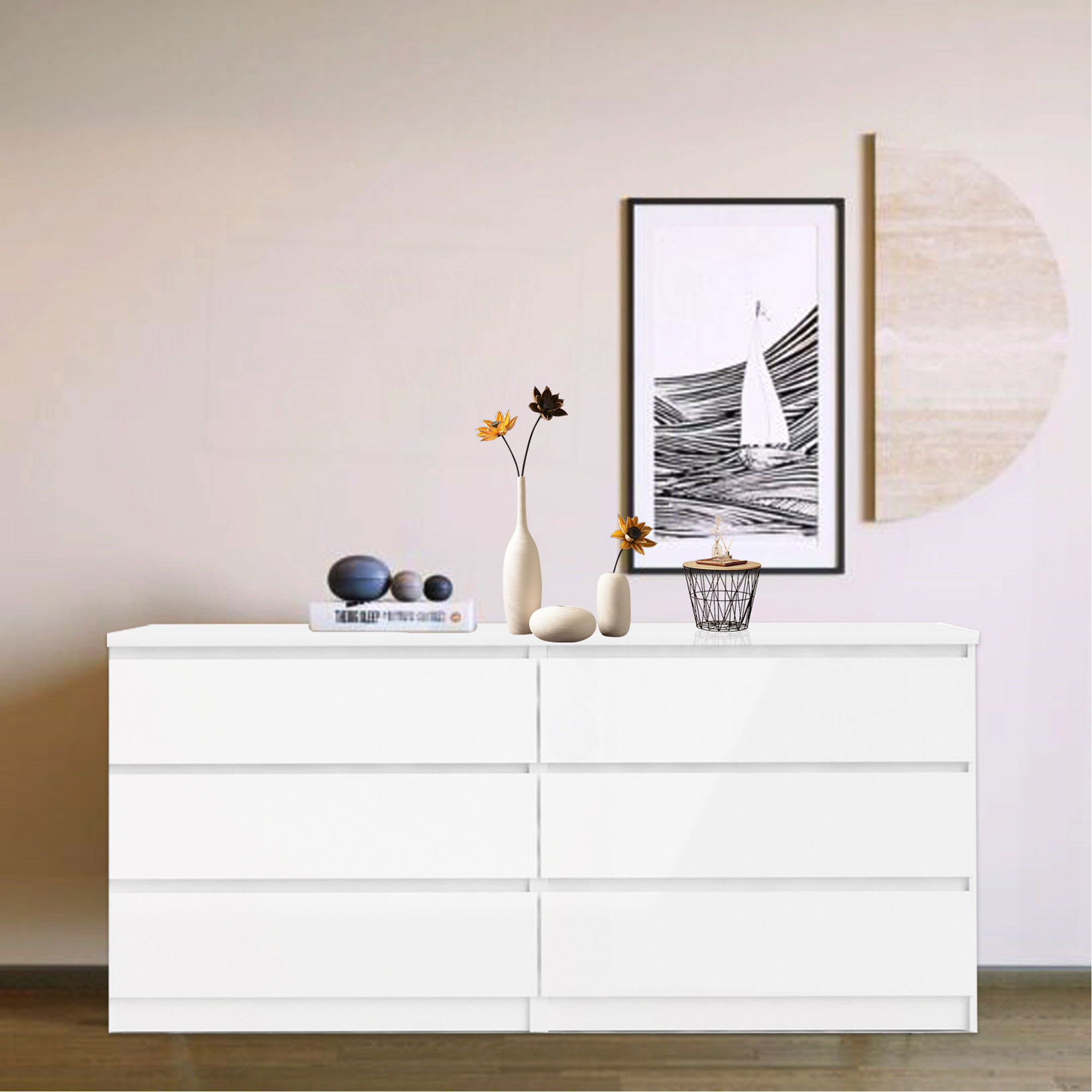 Latitude Run® 6-Drawer Dresser For Bedroom, Living Room, And Hallway | Wayfair