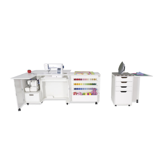 Arrow Sewing 70.62'' x 59.87'' Foldable Sewing Table with Sewing ...