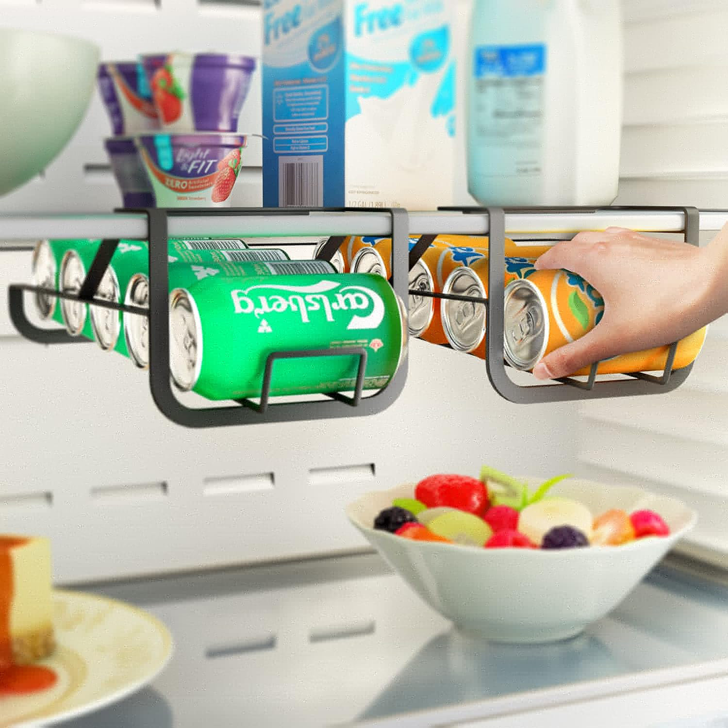 Mint Pantry 2-Pack Soda Can Beverage Dispenser Rack, Can Storage ...