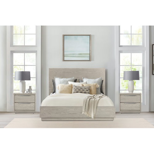 Wade Logan® Amazyn 3 Piece Bedroom Set in Gray Oak Wood | Wayfair