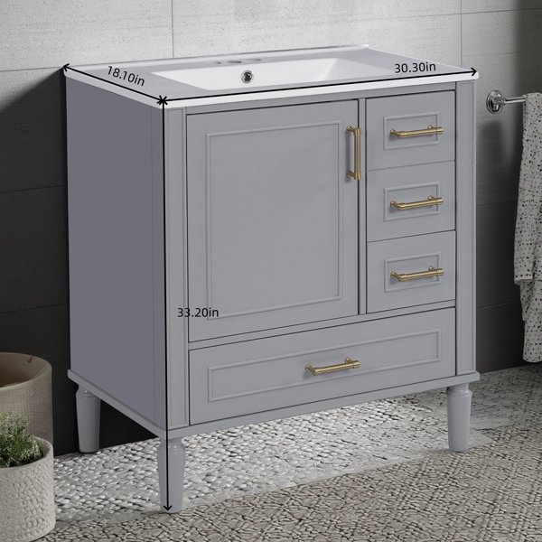 Winston Porter Le meuble-lavabo de salle de bain est moderne et ...