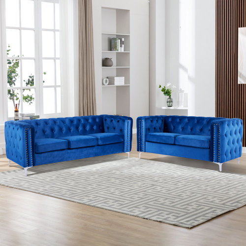 Blue Living Room Sets & Couches You'll Love | Wayfair