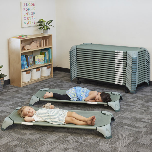 ECR4Kids Stackable Cozy Cot with Storage, Classroom Furniture, 6-Pack ...