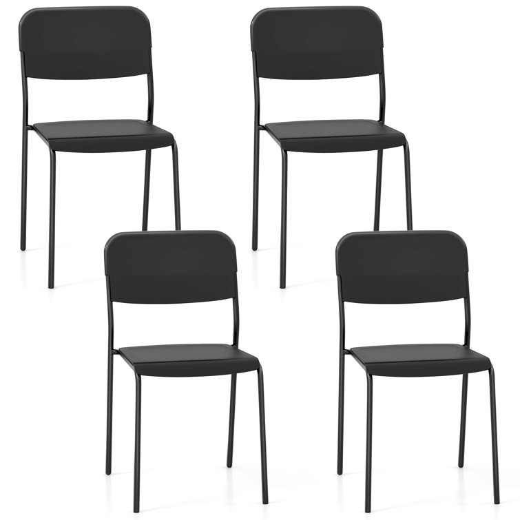 17 Stories Modern Dining Chairs Set Of 4 Stackable Kitchen Chairs ...