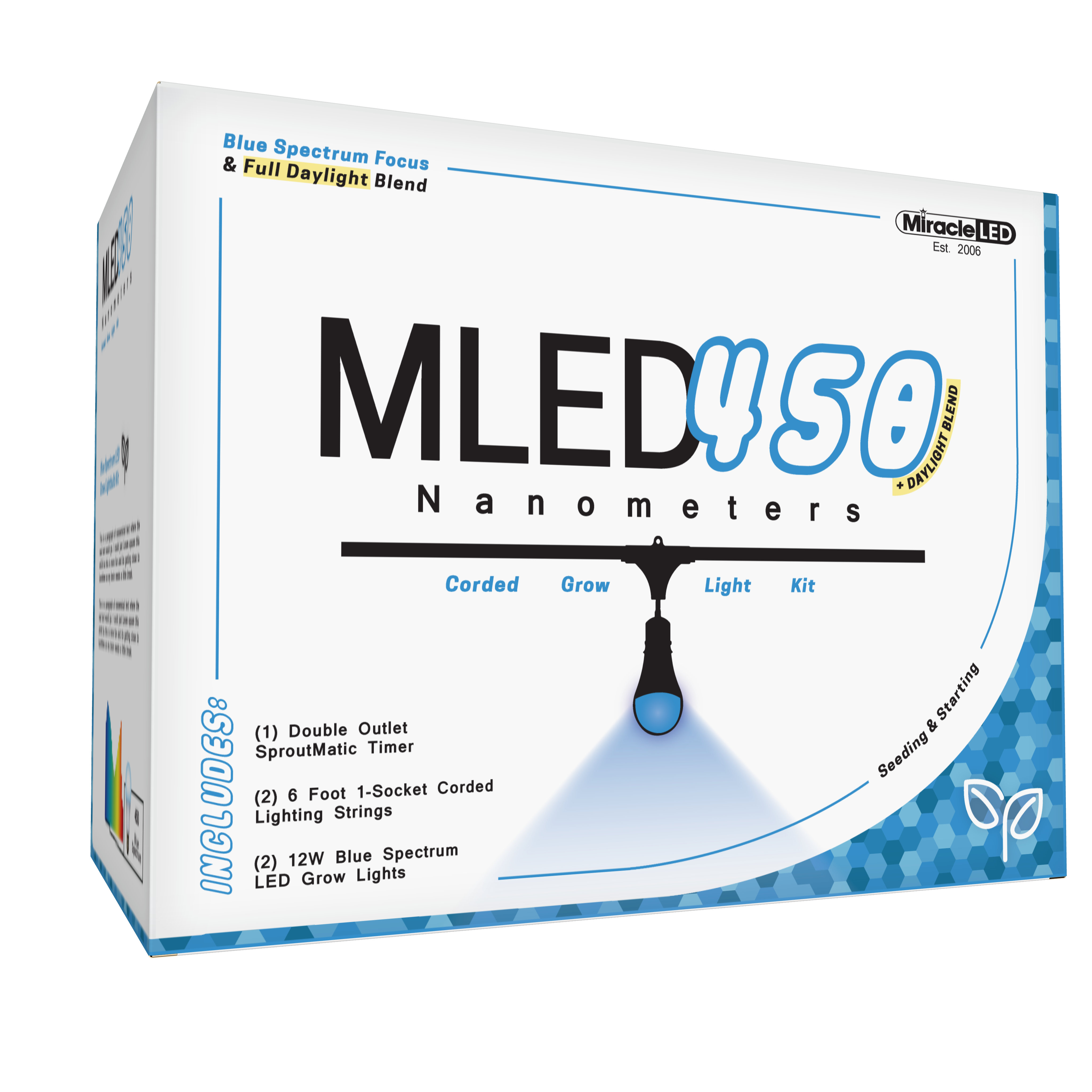 Miracle LED 1-Socket Nanometer Indoor Grow Light Kit 450 NM Blue ...