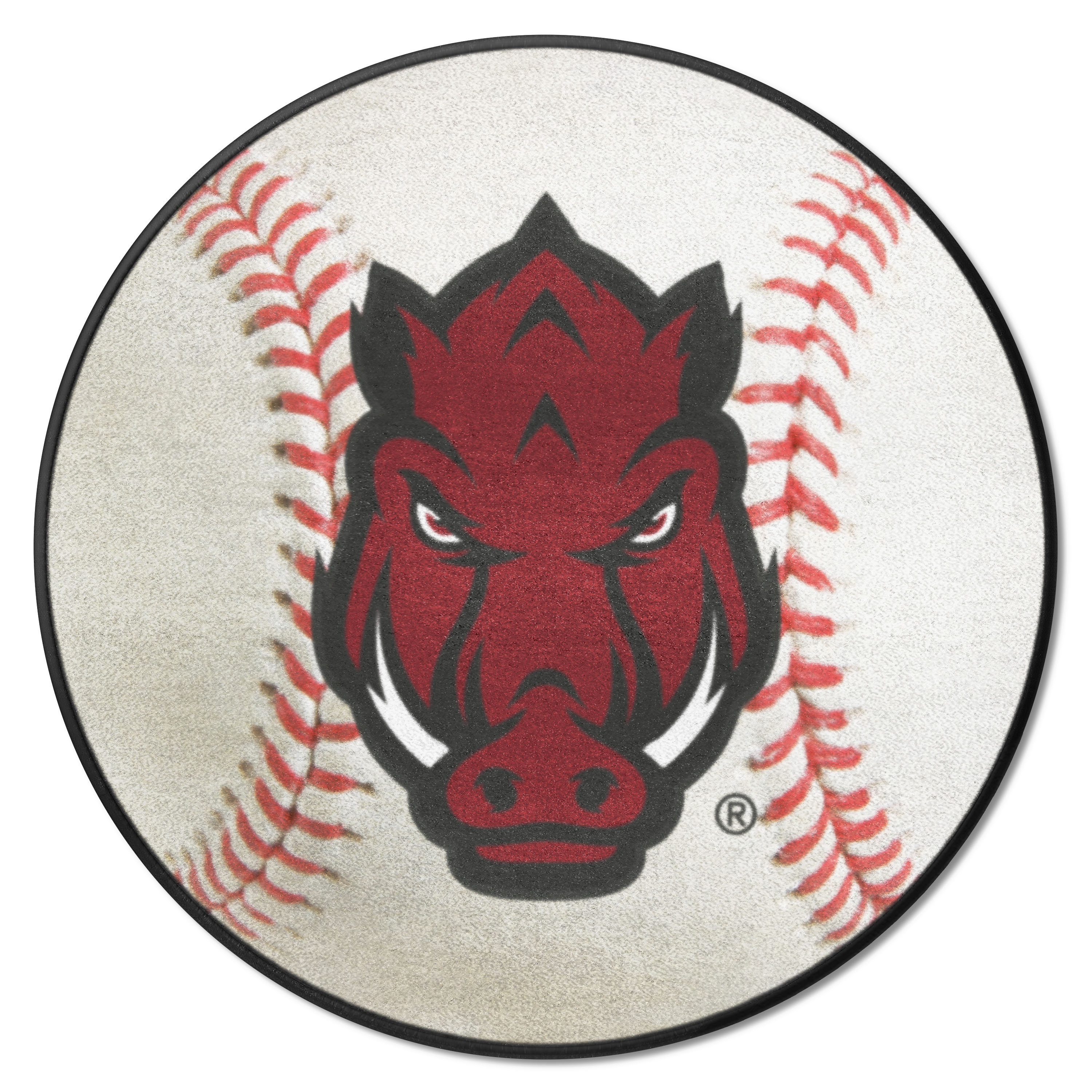 FANMATS Arkansas_Arkansas Razorbacks Baseball Rug - 27In. Diameter ...