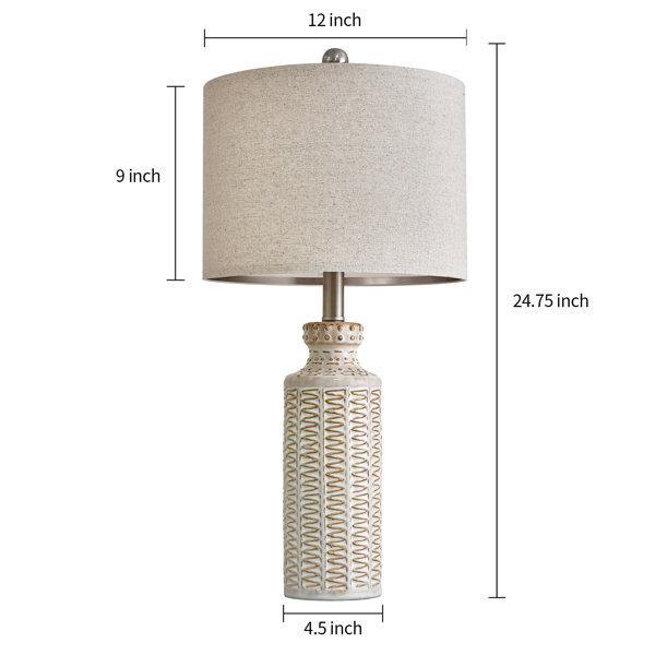 Rosalind Wheeler 24.75'' Ceramic Table Lamp Set Bedroom Living Room ...