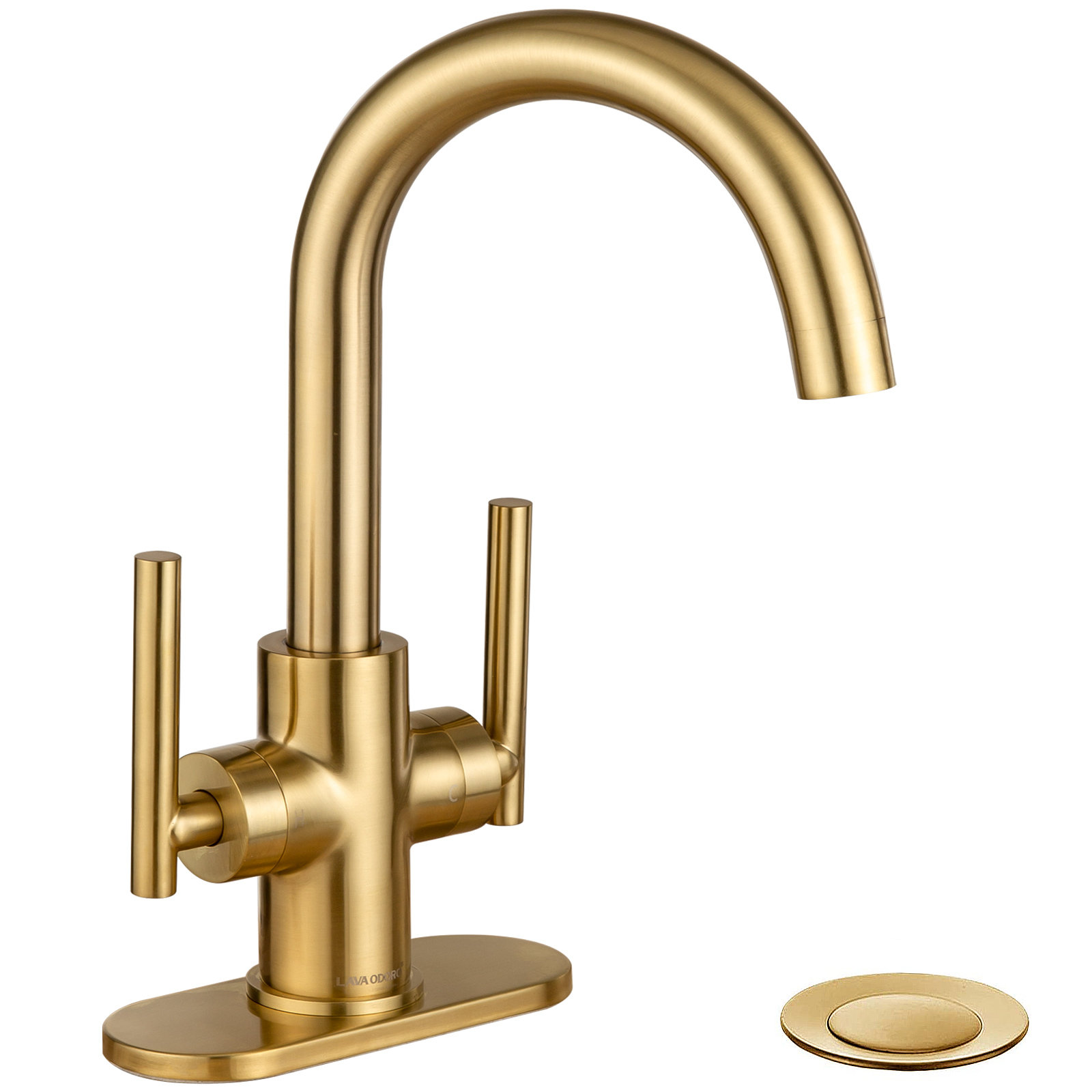 Lava odoro Single Hole Faucet 2-handle Bathroom Faucet with Drain ...
