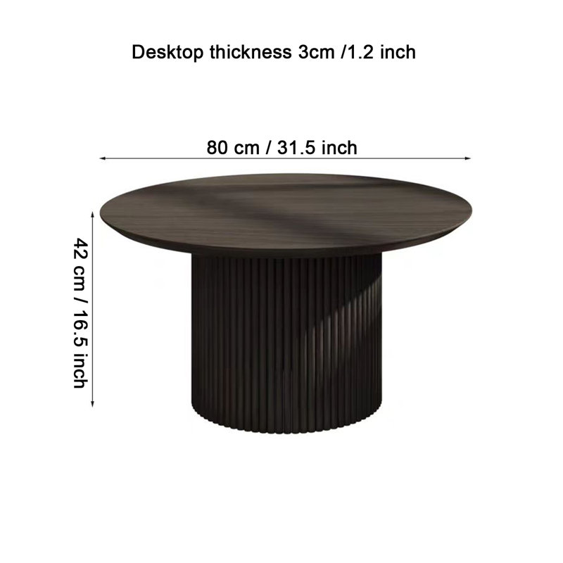 Ivy Bronx Zarella 31.5" Handmade Solid Wood Round Coffee Table | Wayfair