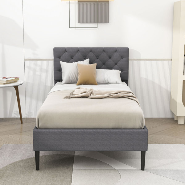Winston Porter Dyante Twin Size Upholstered Platform Bed - Wayfair Canada
