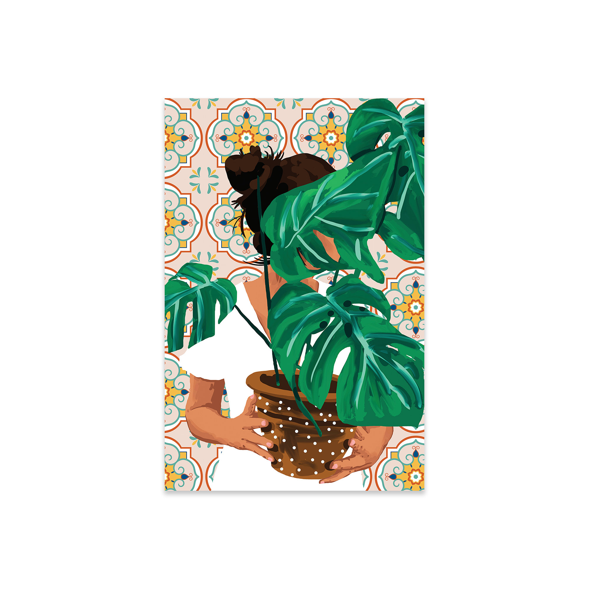 Bay Isle Home™ Monstera Plant Lady Print On Acrylic Glass - Wayfair Canada