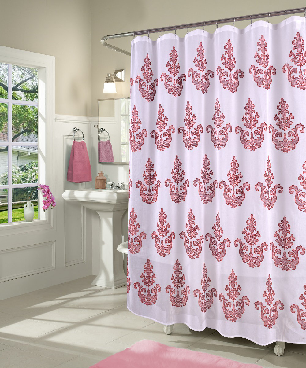 House of Hampton® Grose Damask Single Shower Curtain | Wayfair