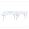 Wrought Studio™ Modern minimalist white table top. Cloud shape gives ...