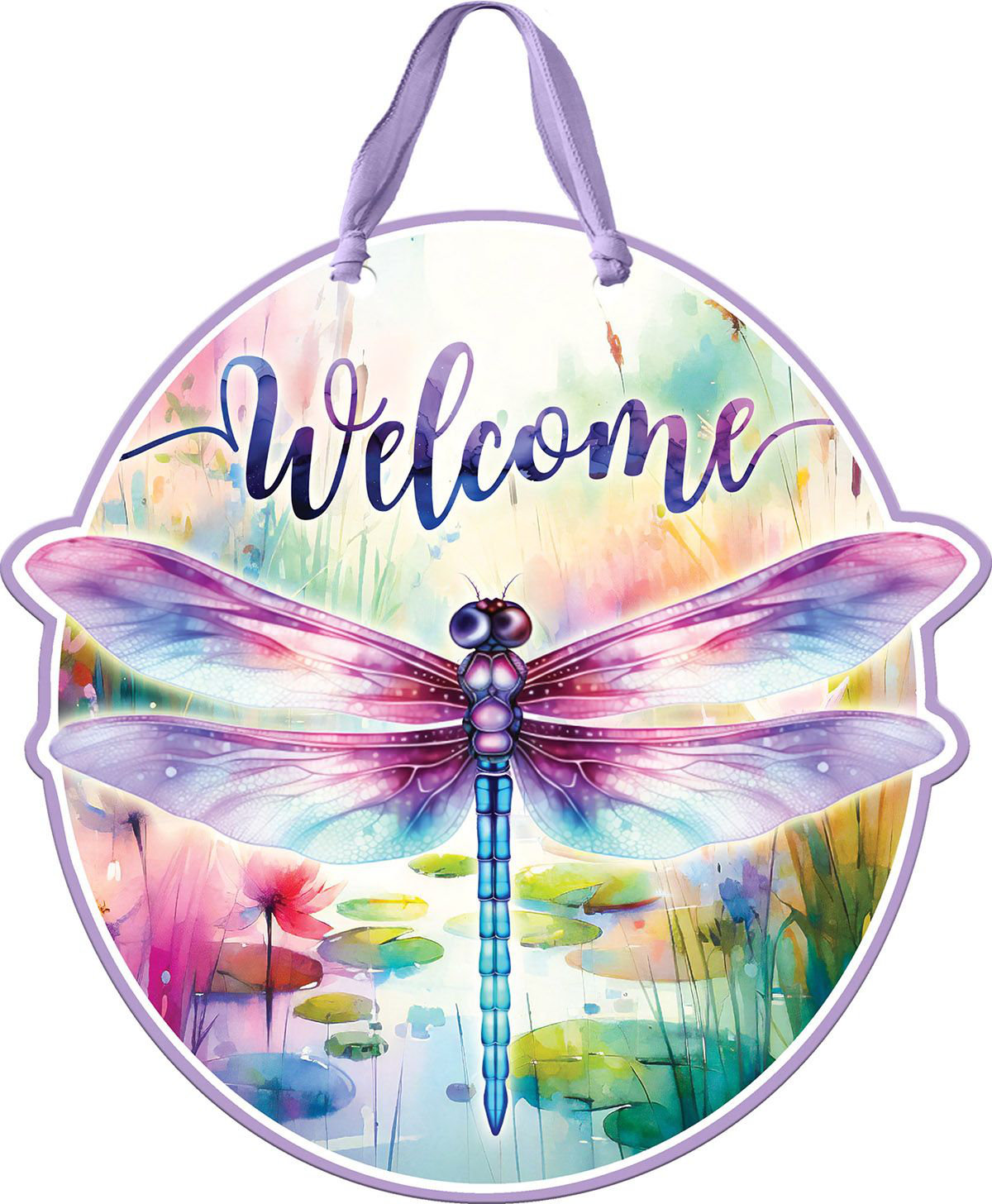 Rosalind Wheeler Dragonfly Welocome Door Décor | Wayfair