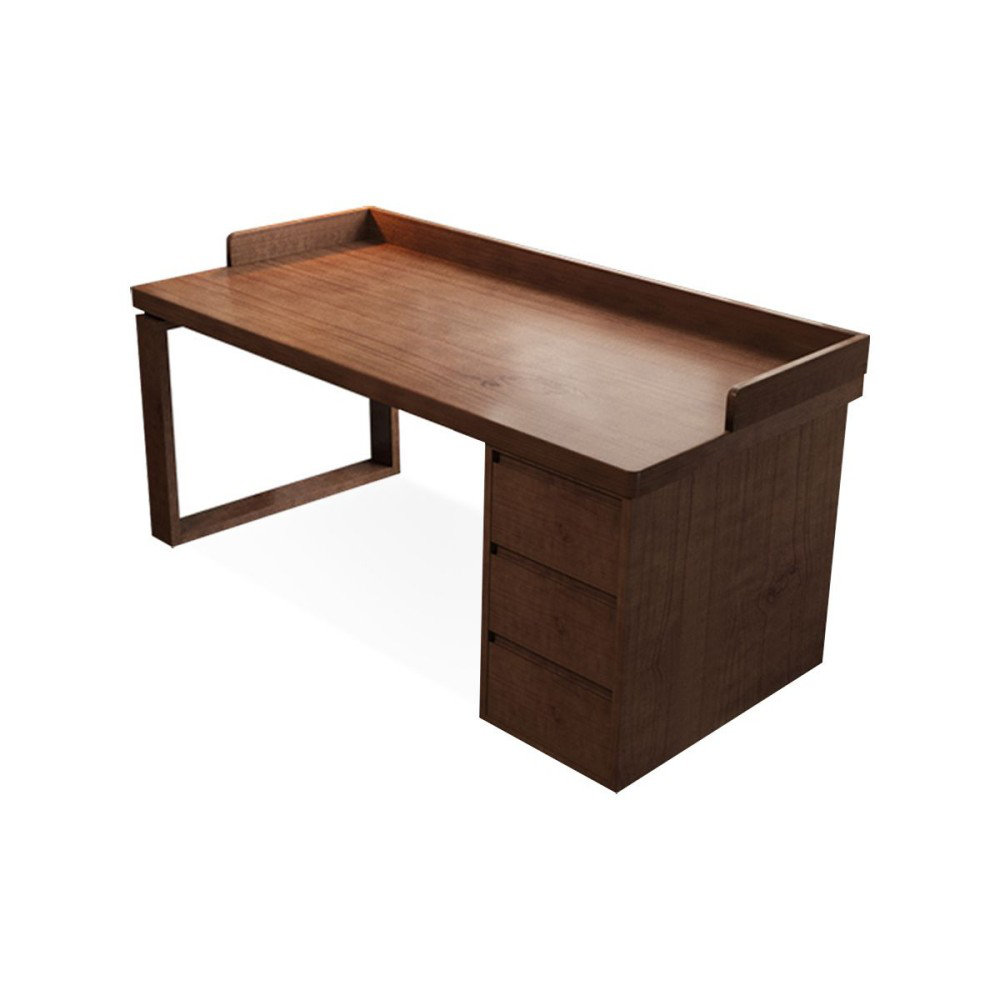 Cozynest Walnut Rectangular Solid Wood desks | Wayfair