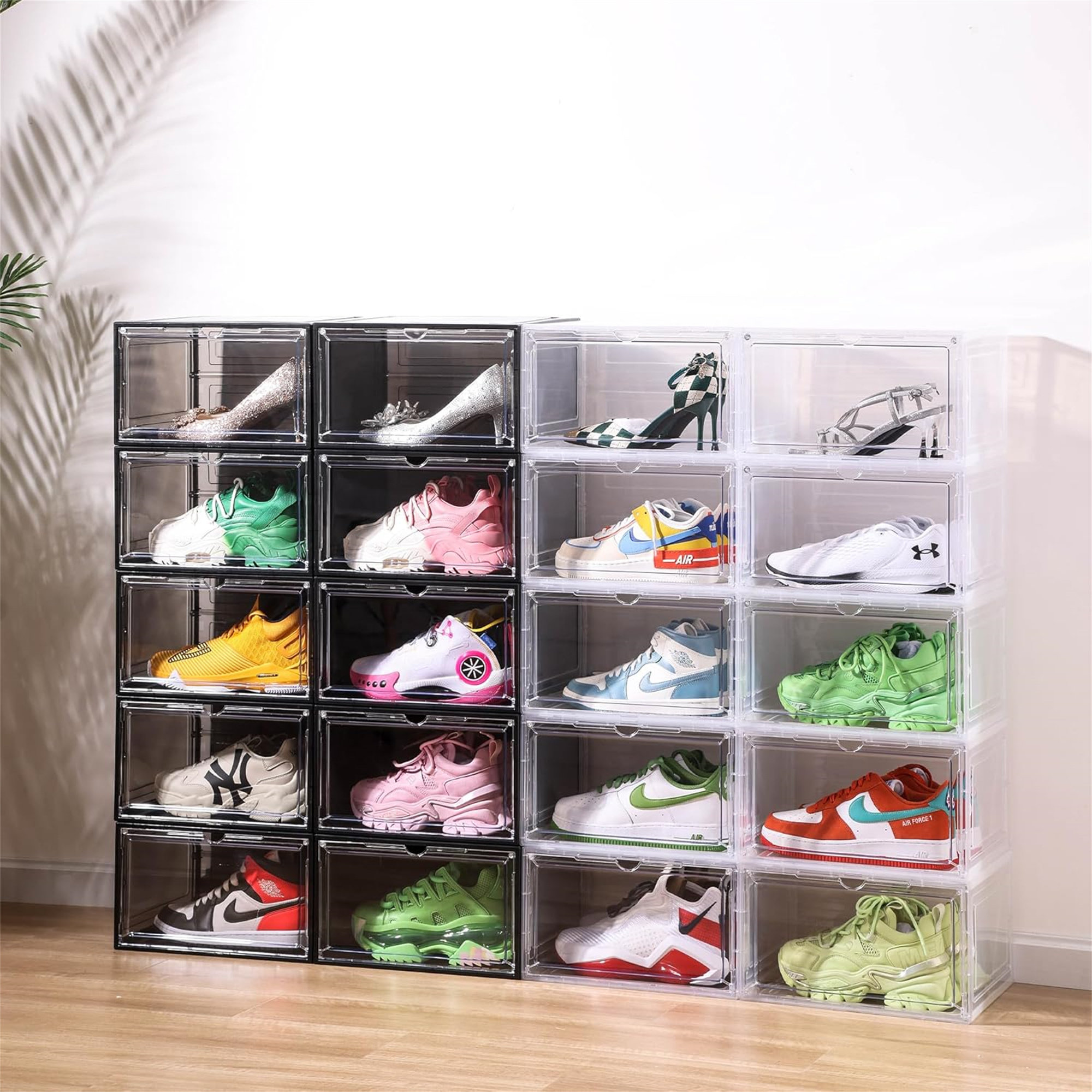 Rebrilliant Shoe Box, 8 Pack Thicken Plastic Shoe Containers,Upgraded ...