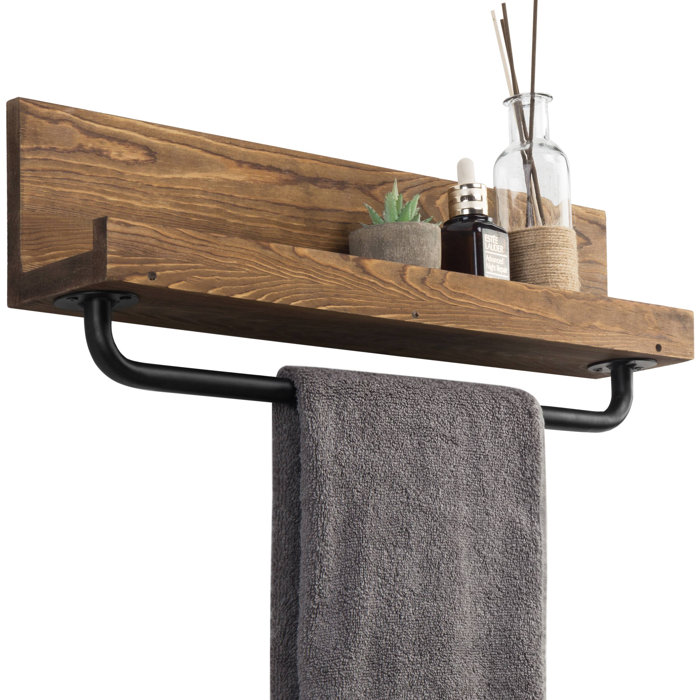 MyGift Wood Wall Towel Rack & Reviews | Wayfair