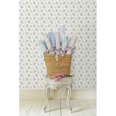 LoveShackFancy Rose Small Print 33' L x 20.5" W Wallpaper Roll ...