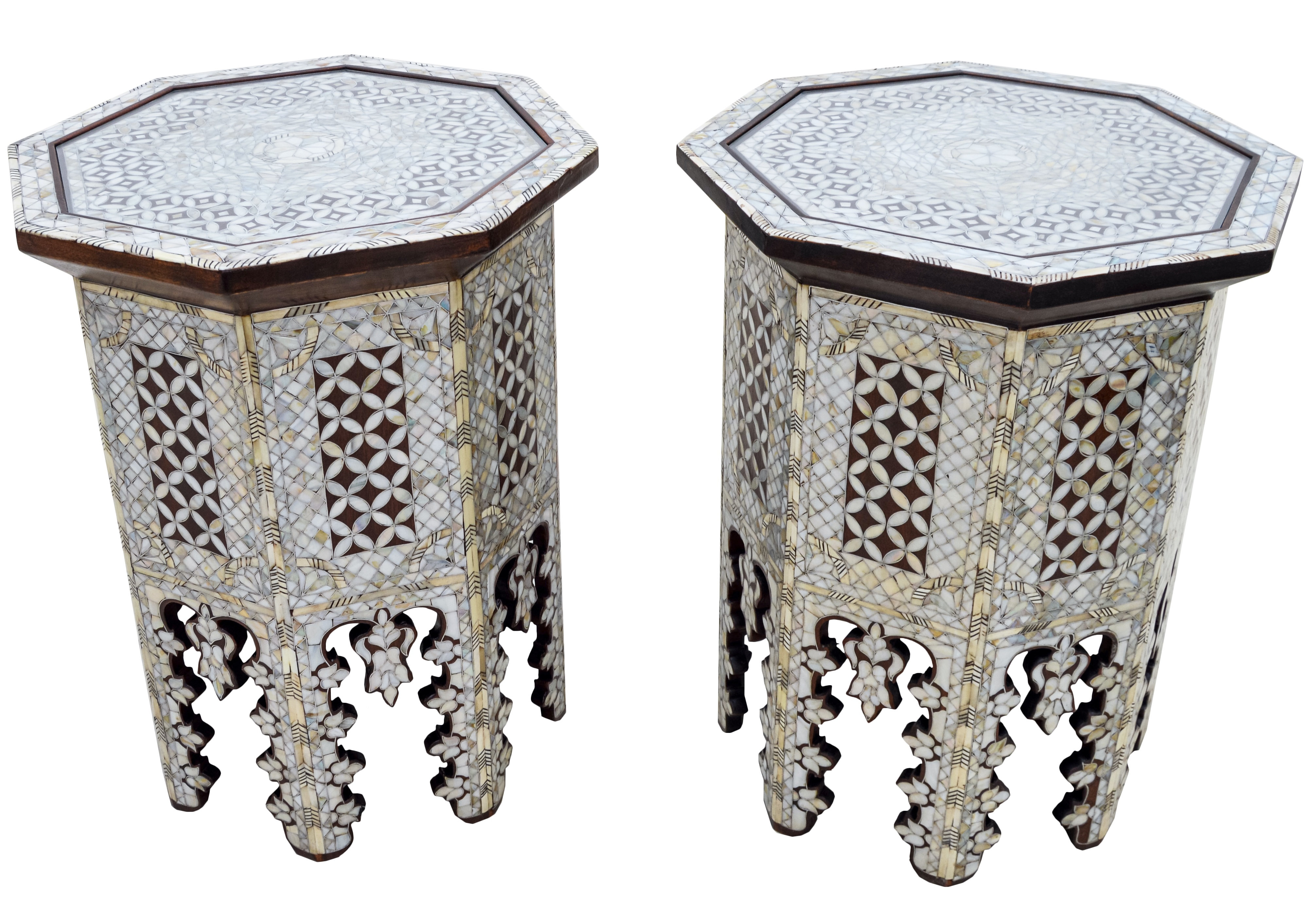 The Moroccan Room Moorish Solid Wood Abstract End Table Set | Wayfair