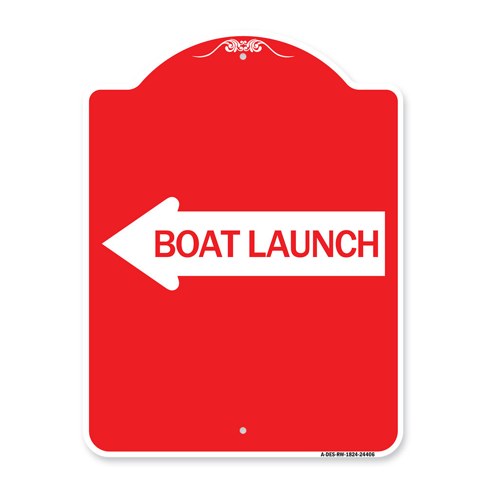 Signmission Designer Series Sign - Boat Launch (With Left Arrow)/24406 ...