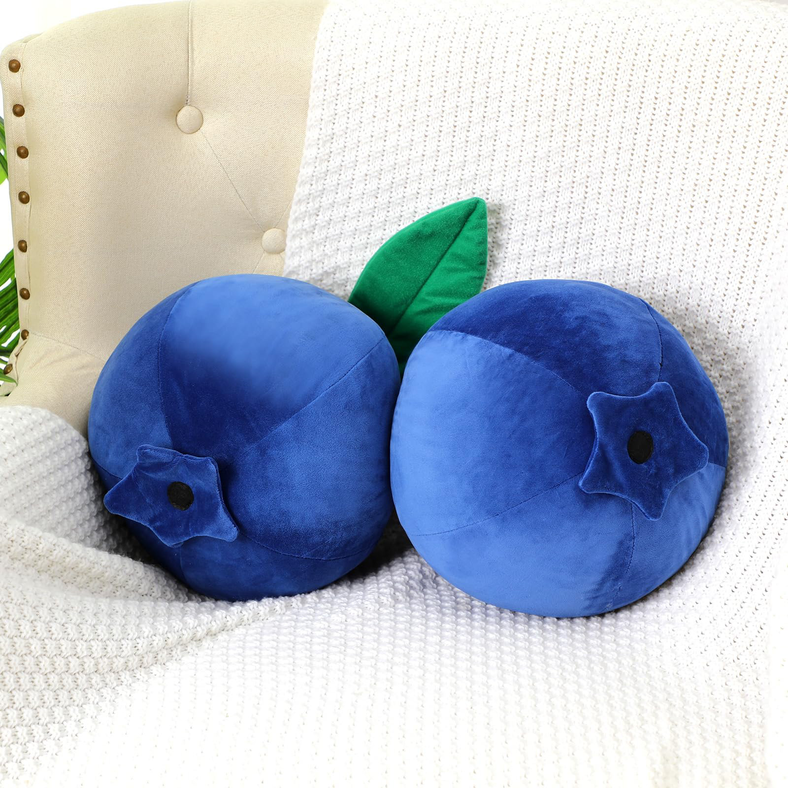APPENIN WINTER PARK CORP Decorative Cute Blueberry Plush Pillow Kawaii ...