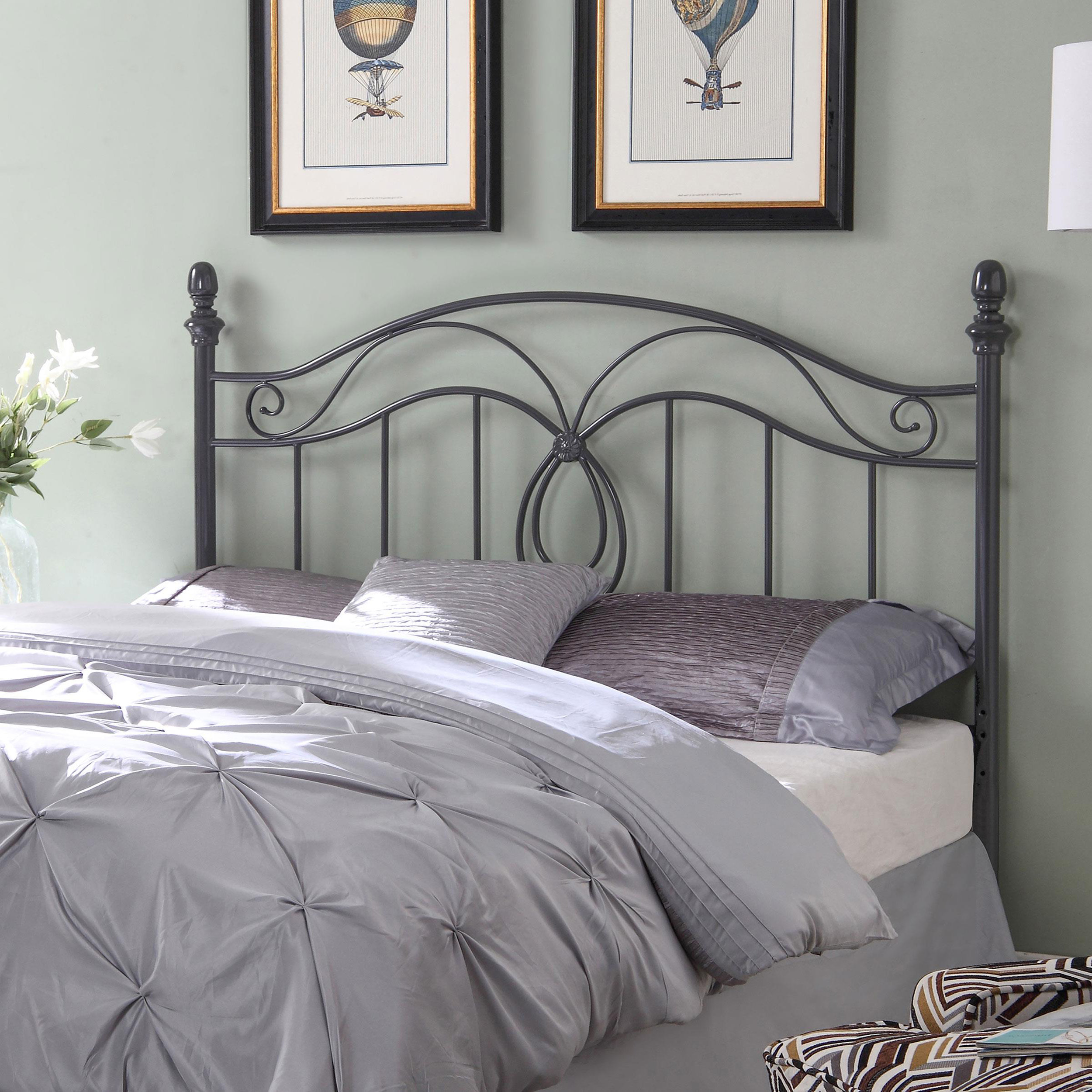 Charlton Home® Metal Queen or Full Open Frame Headboard Dark Grey - Wayfair Canada